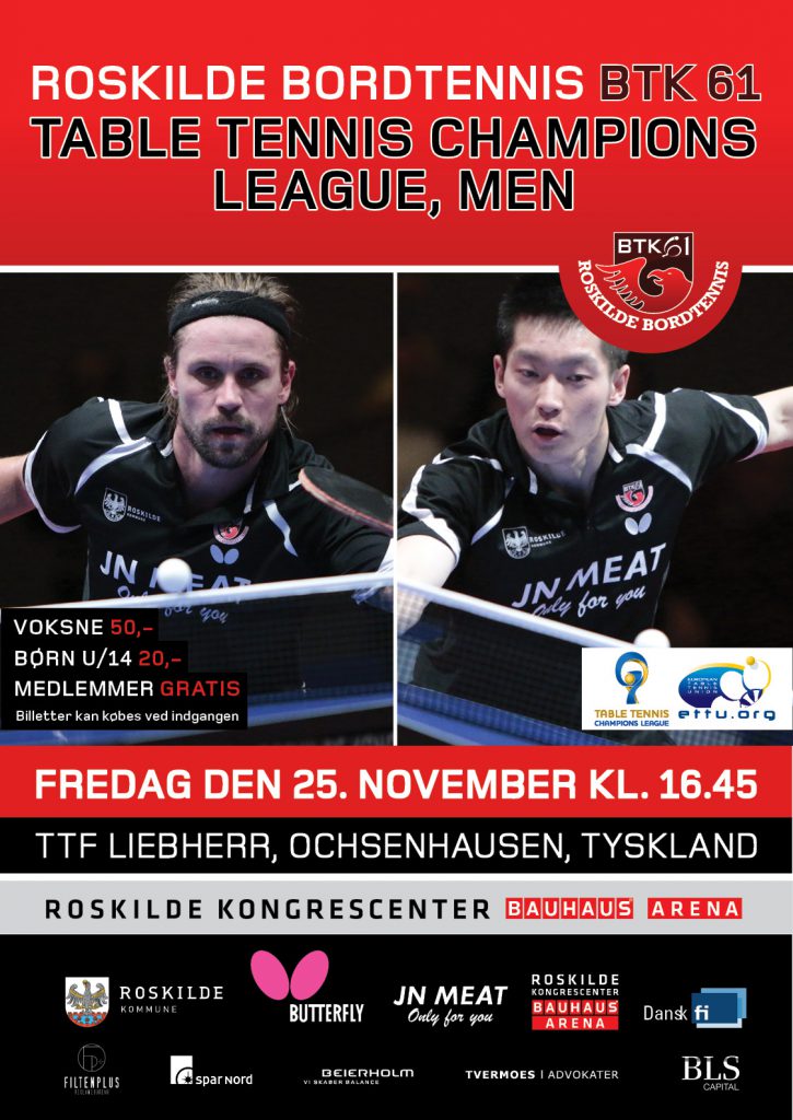 Kan Zhai gentage Champions League-bedriften? | Roskilde Bordtennis, BTK 61